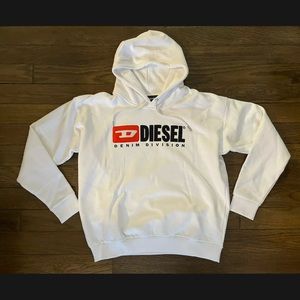 Diesel | Shirts | Mens Diesel Denim Division White Hoodie Sweatshirt ...